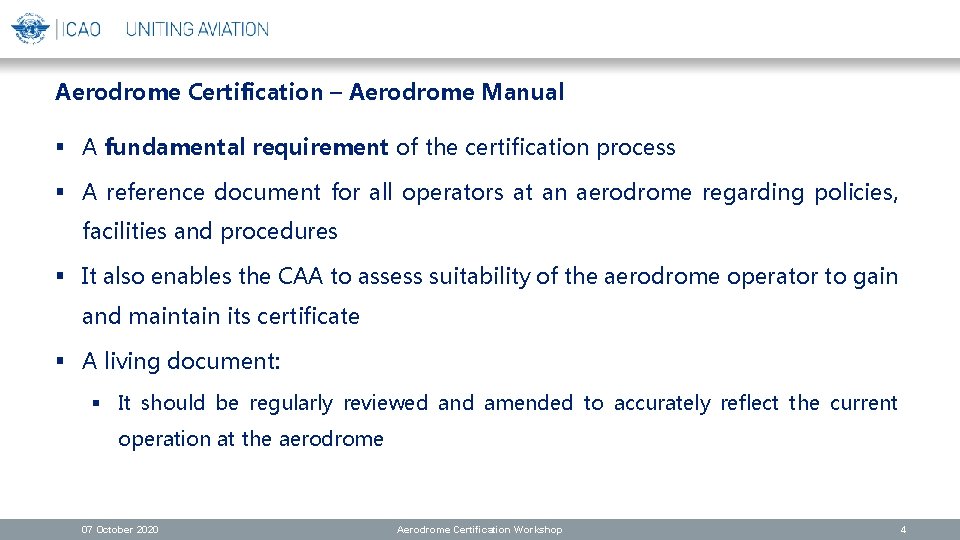 Particulars to be included in Aerodrome Manual Eng