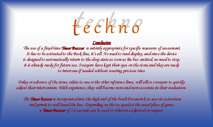 techno The Timer Buzzer 3 8 Presentation www