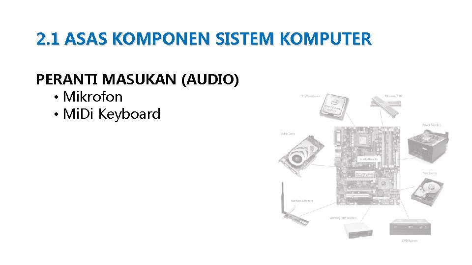KOMPONEN SISTEM KOMPUTER TOPIK 2 0 HASIL PEMBELAJARAN
