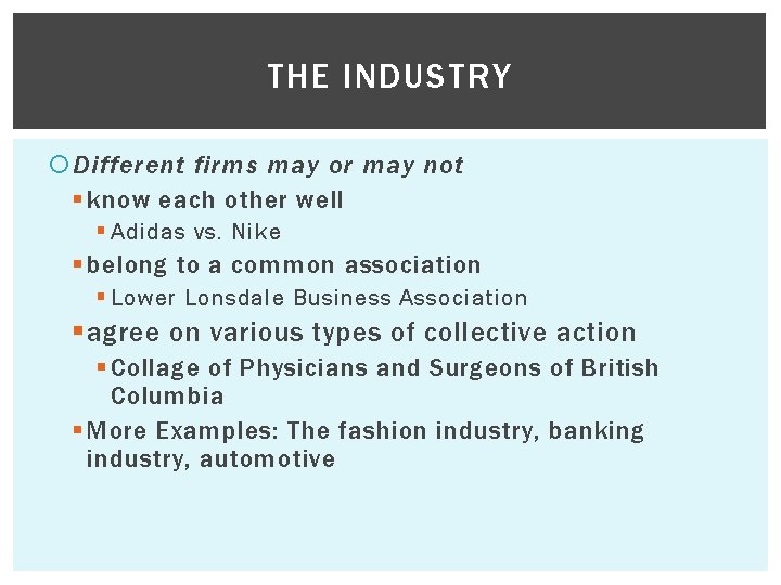 ECONOMICS 12 Market Structures Introduction Background TERM 2