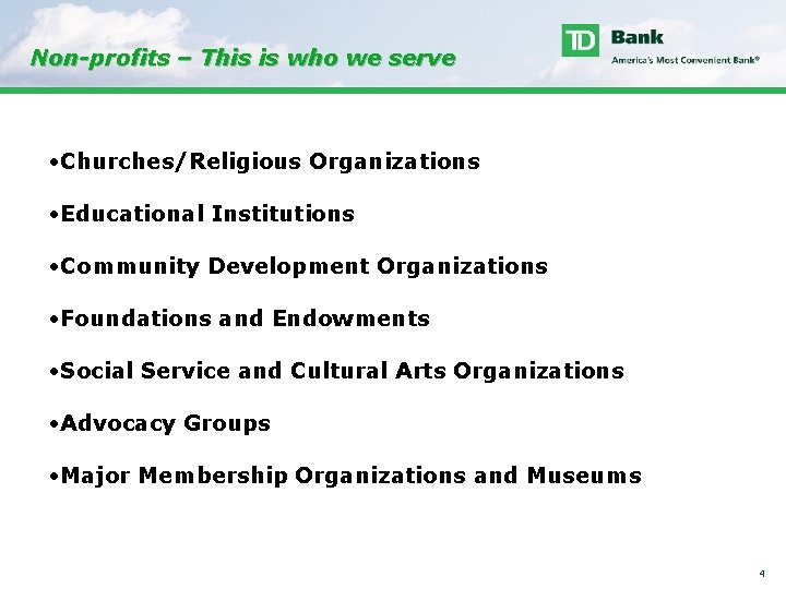 Traditional Bank Financing Sobel Co LLC NFP Webinar