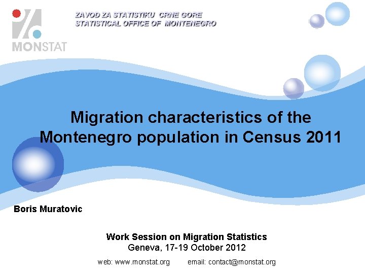 Migration characteristics of the Montenegro population in Census