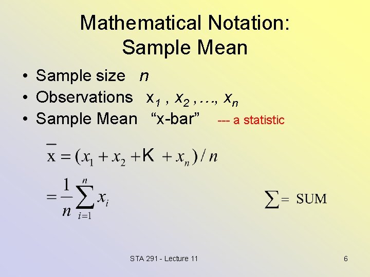 STA 291 Lecture 11 Describing Quantitative Data Measures