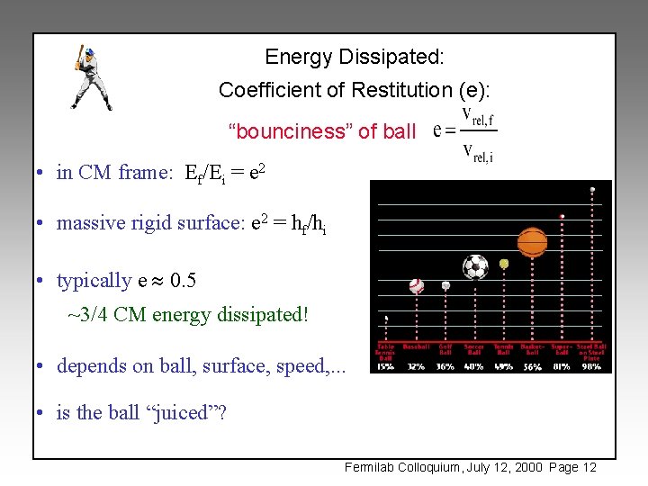 REFERENCES l The Physics of Baseball Robert K