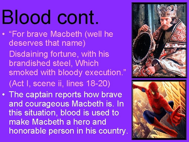 Agenda for January 23 2008 Macbeth Act IV