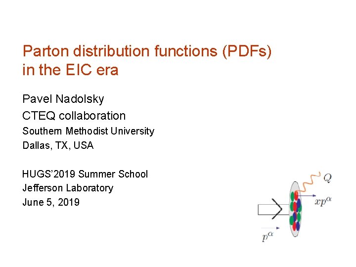 Parton distribution functions PDFs in the EIC era