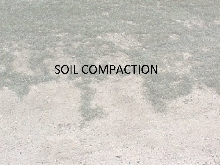 SOIL COMPACTION What is Soil Compaction What is