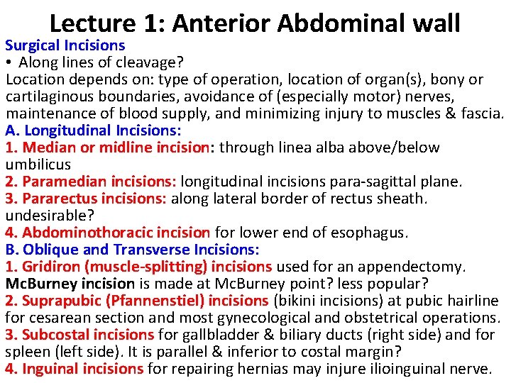 Applied Anatomy of Abdomen Pelvis Perineum Unit Lecture