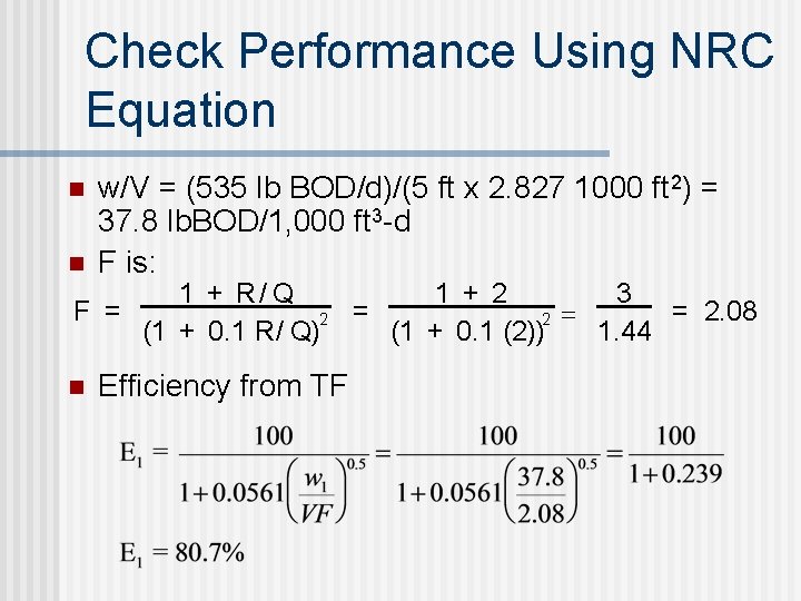 FixedFilm Systems Trickling Filter Kinetics CEE 3650 Spring