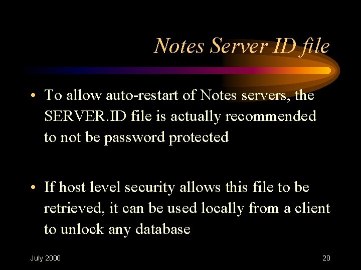 Falling Dominos Lotus Notes Domino Security Chris Goggans