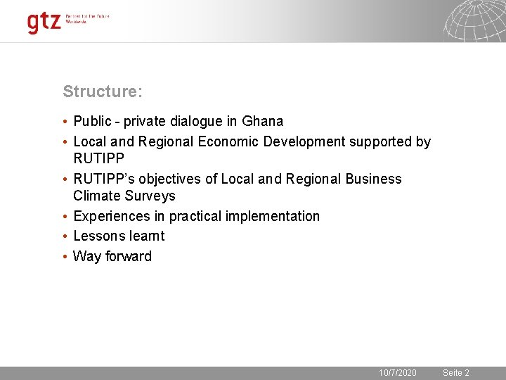 Promotion of Local and Regional Economic Development through