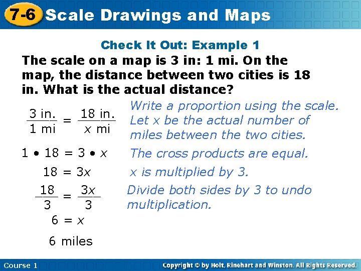 7 6 Scale Drawingsand and Maps Warm Up