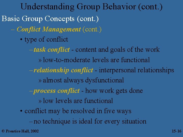 Chapter 15 UNDERSTANDING GROUPS AND TEAMS Prentice Hall