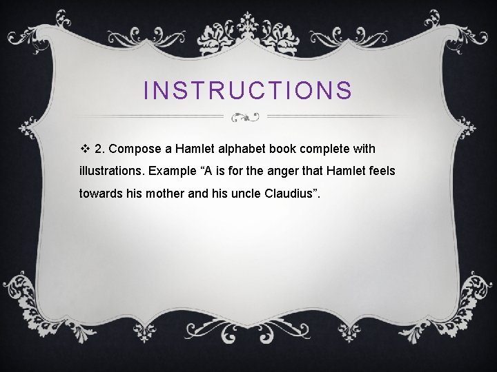 HAMLET ALPHABET BOOK Eric Kroetsch INSTRUCTIONS v 2