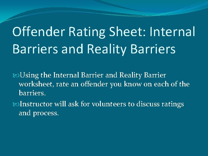 Overcoming Barriers to Successful Reentry This Power Point