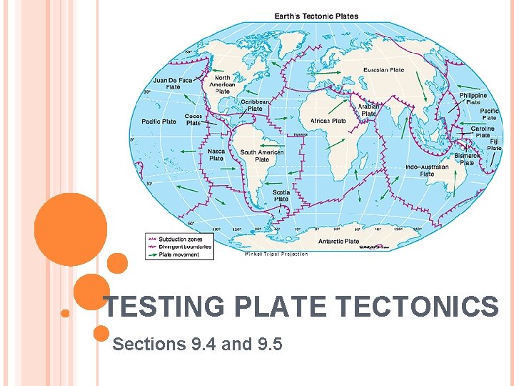 TESTING PLATE TECTONICS Sections 9 4 and 9