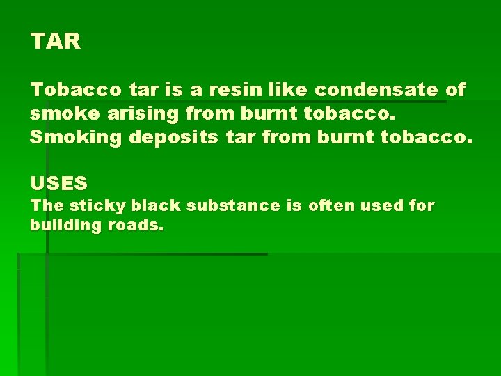 INTRODUCTION Q WHAT IS TOBACCO IN SIMPLE TERM