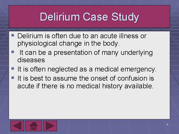 Hospital Acquired Delirium Computer Tutorial and Presentation Amy