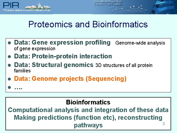 FUNCTIONAL ANALYSIS OF PROTEIN SEQUENCES ANNOTATION AND FAMILY