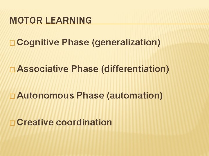 Lesson 8 Coordinative abilities THEORY OF SPORT TRAINING