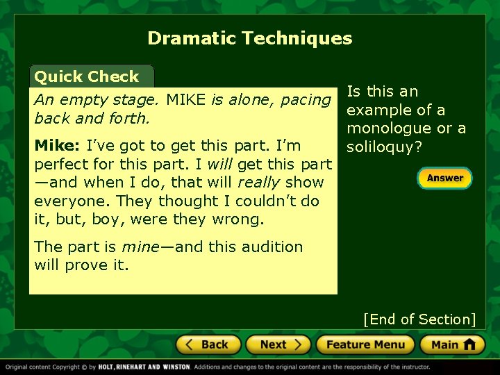 What Elements Create Drama Feature Menu Dramatic Structure