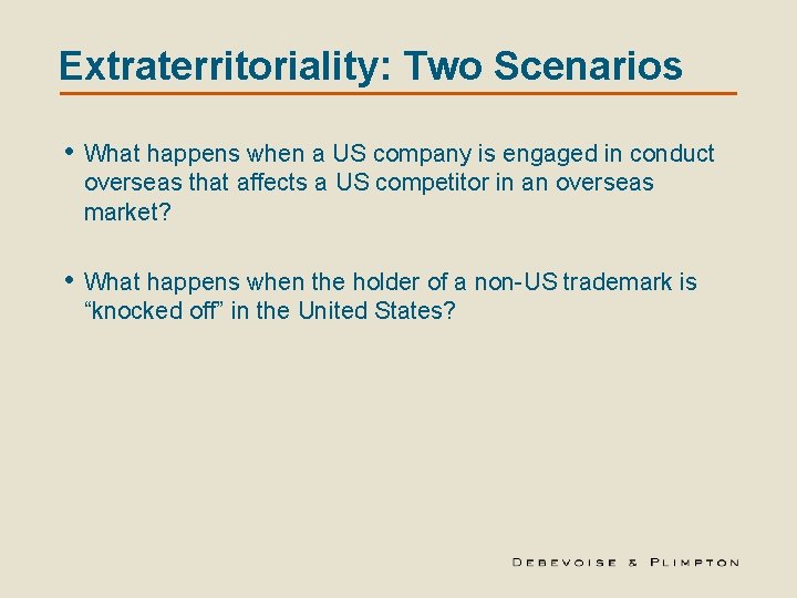 Advanced Trademark Law Seminar Parallel Imports ...