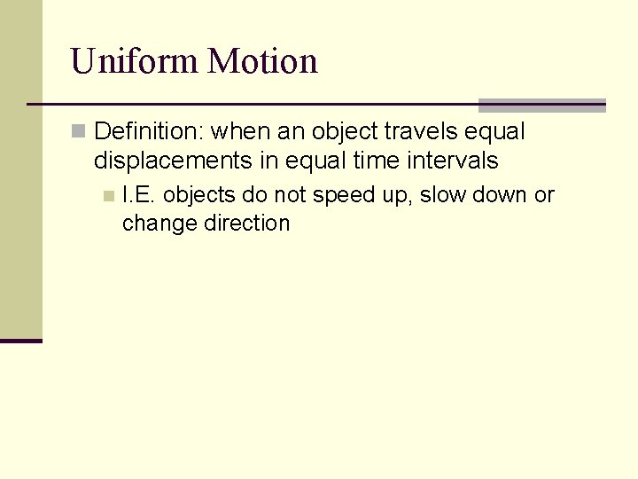 Science 10 Unit Physics Motion Part 2 Objectives