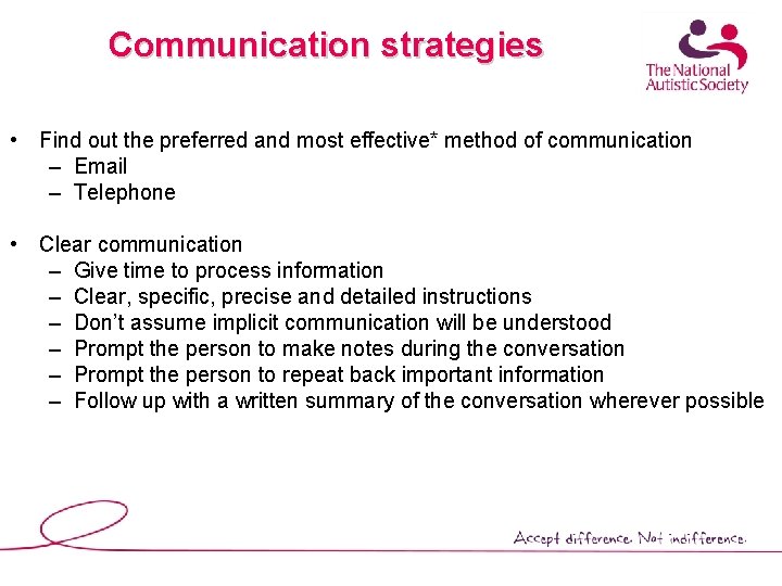 Communication strategies Find out the preferred and most