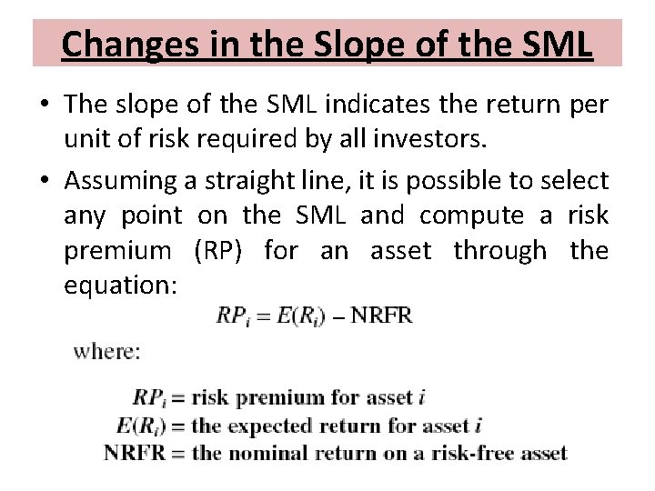 Basics of Investment Theory Risk and Market RISK