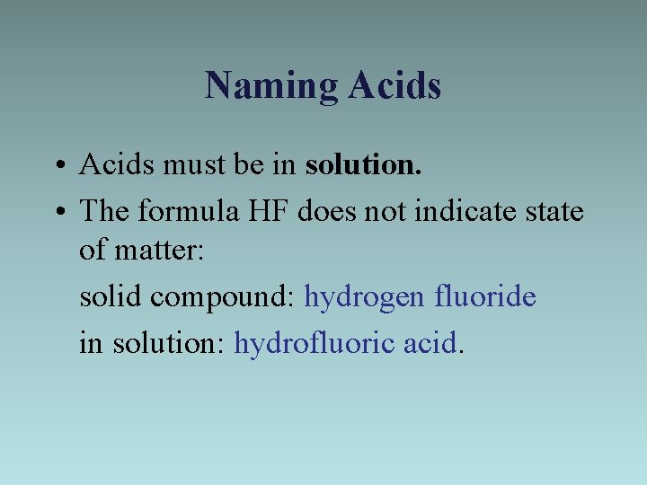 Identifying Acids and Bases 1 2 3 4