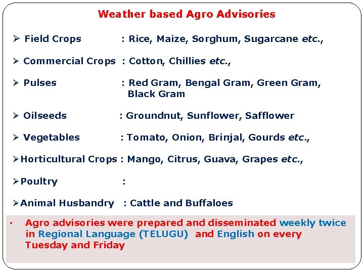 Integrated Agromet Advisory Services A Boon for Farmers