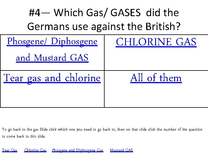 Chemical Warfare Chemical Warfare Four types Tear gases