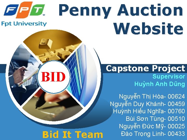 Penny Auction Website LOGO BID Bid It Team