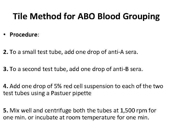 MLS 412 BLOOD GROUPING TECHNIQUES AKINBO D B