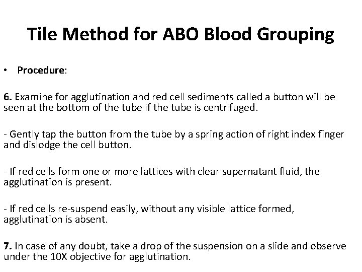 MLS 412 BLOOD GROUPING TECHNIQUES AKINBO D B