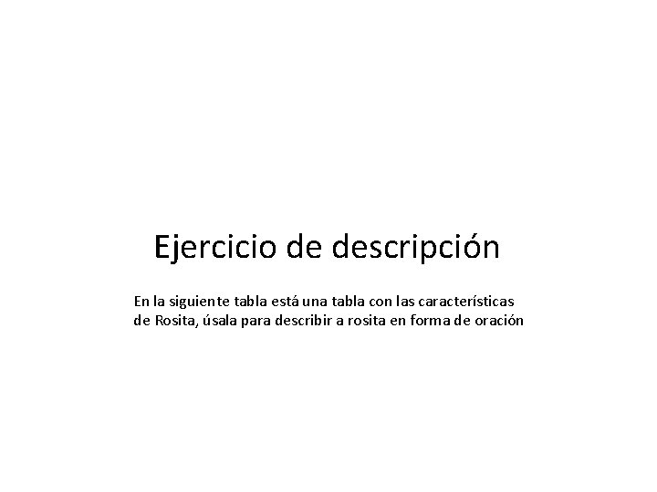 Describir es explicar de forma detallada y ordenada