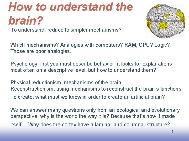 Cognitive Architectures Introduction to Cognitive Neuroscience Based on