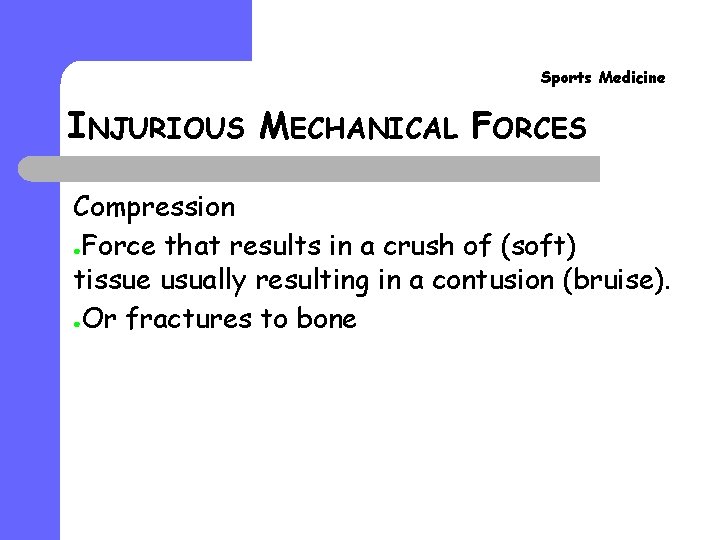 WARMUP What injuries do you know of REVIEW