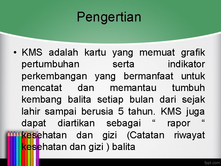 KARTU MENUJU SEHAT Nuzulul Rahmi S ST M