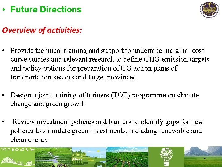 Vietnams Green Growth Pathway Taking Stock and Setting