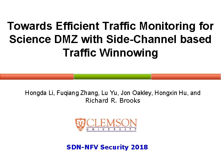 Towards Efficient Traffic Monitoring for Science DMZ with
