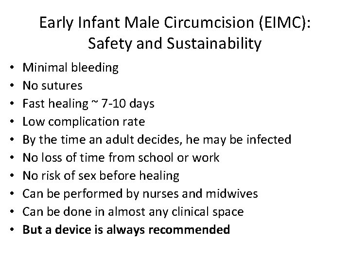 Comparison Study of EIMC Devices and Pilot Implementation