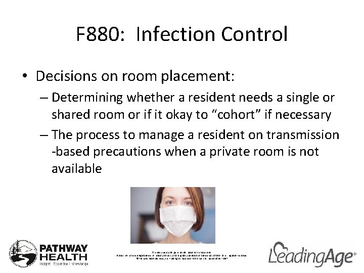 INFECTION CONTROL OBJECTIVES Participants will Review the Federal