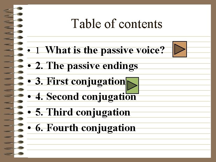 THE PASSIVE VOICE Table of contents 1 What