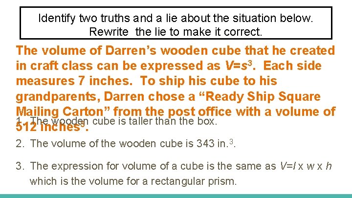 Two Truths and a Lie Grade 4 GT