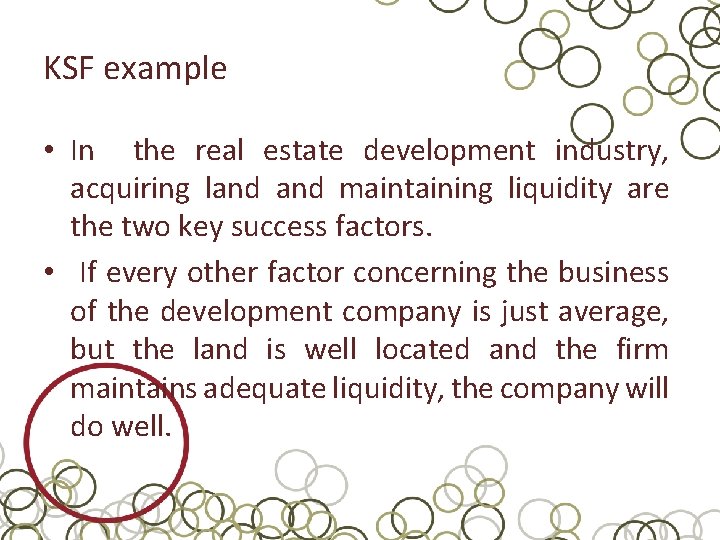 Module 1 Content Key success factors Driving force