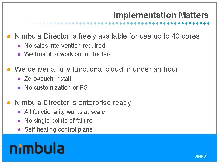 Nimbula Director 2 0 Launch Feature Overview Nimbula