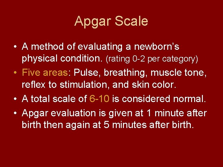 Labor Delivery Types of Deliveries 1 Cesarean section