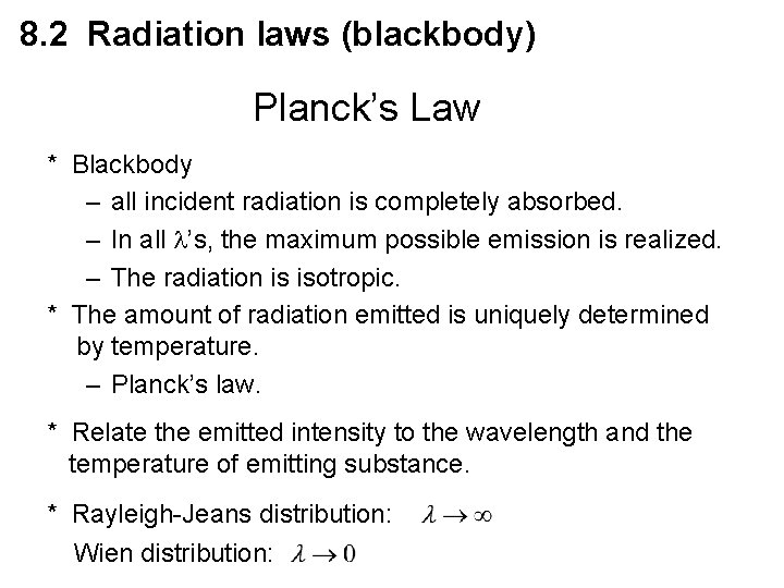 8 Atmospheric Radiation 8 1 Basic concept and