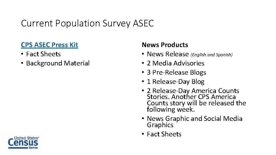 Census Bureau Product Update Arizona State Data Center